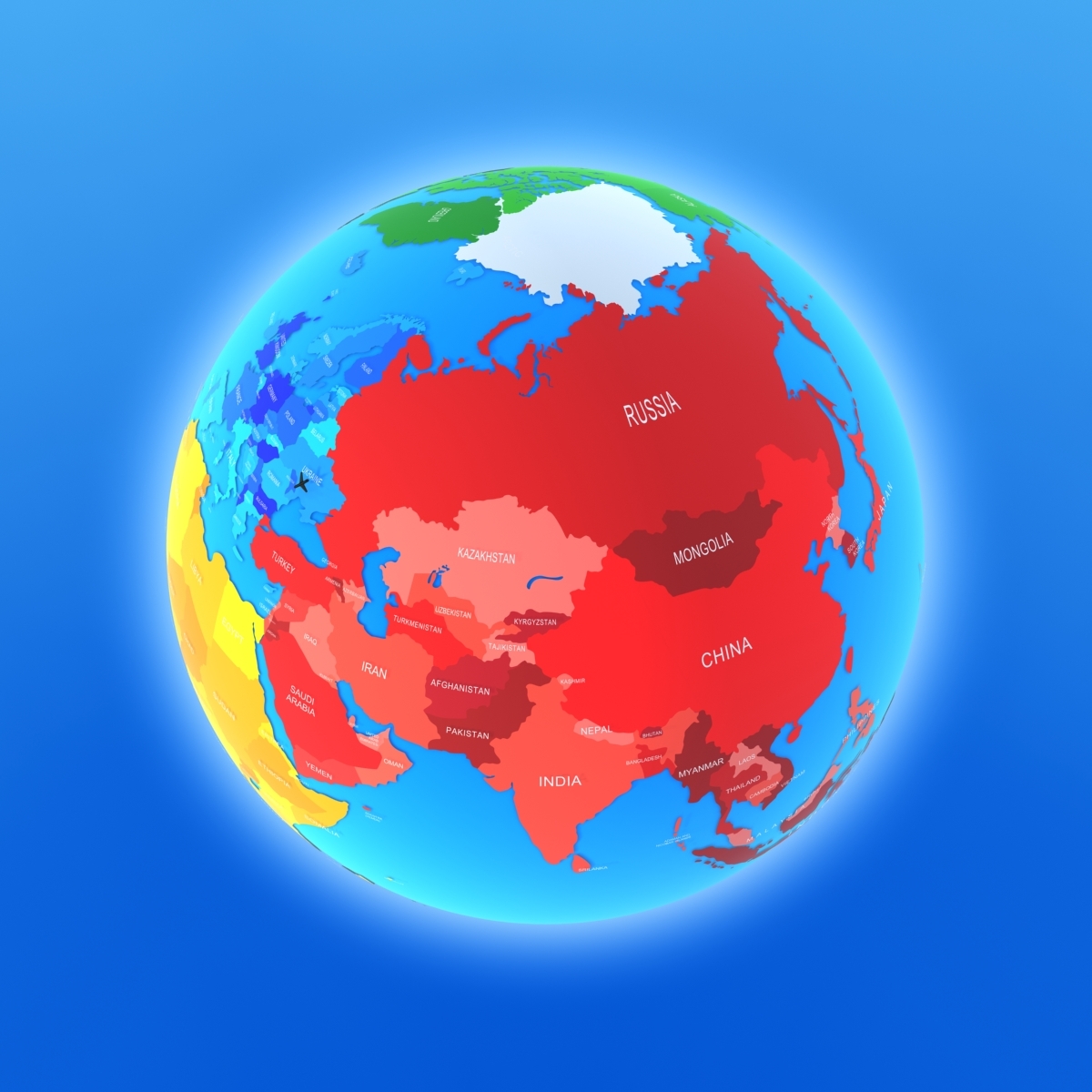 globe earth 3d max