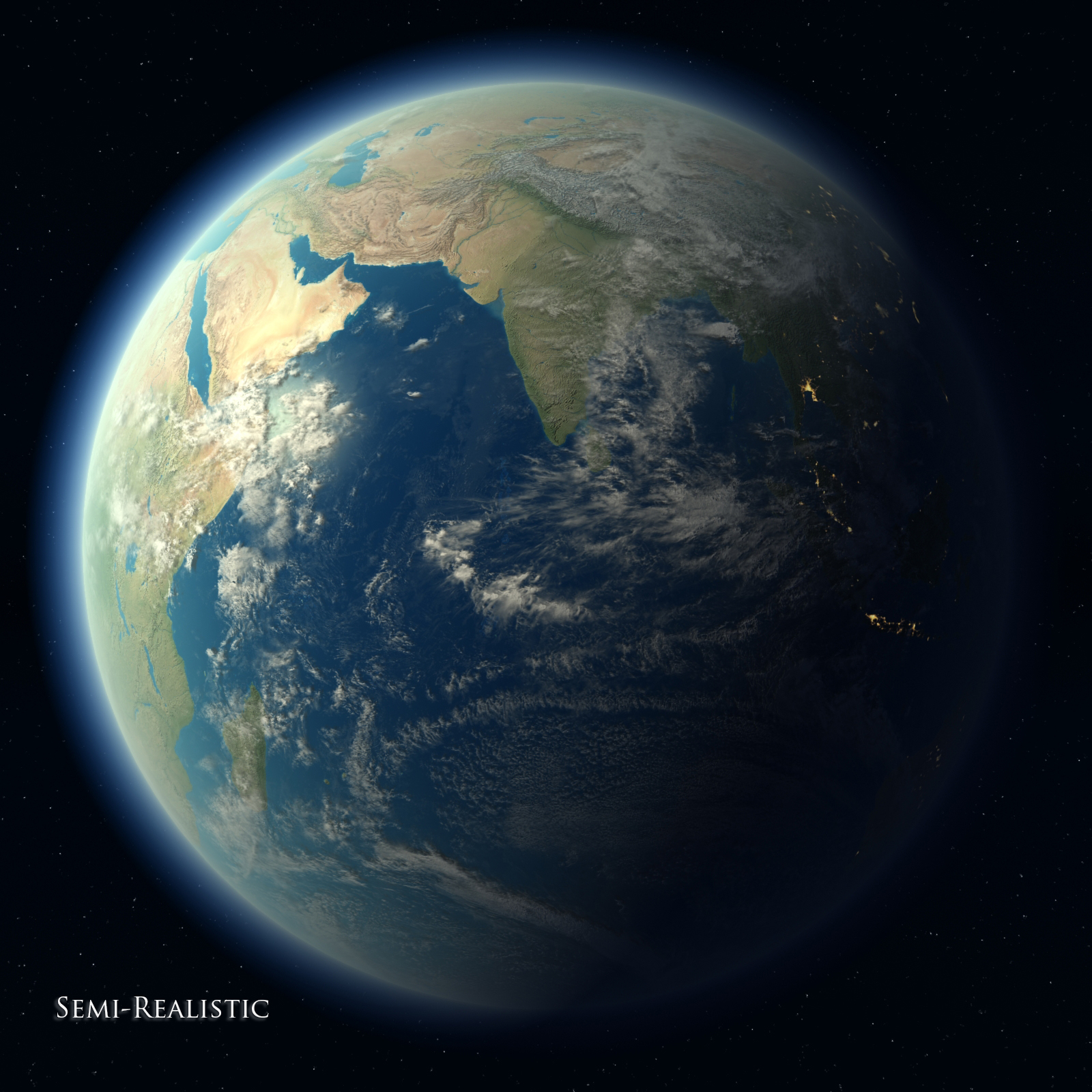 globe earth 3d max