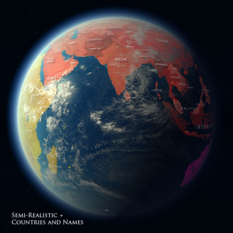 globe earth 3d max