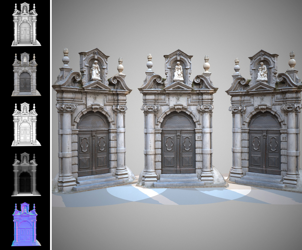 architectural door entrance 3d obj