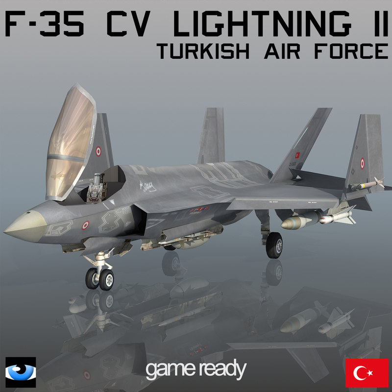 3d model turkish air force f-35