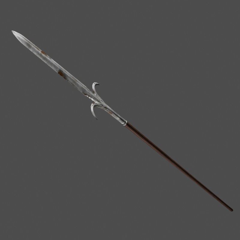 max old worn corseque polearm