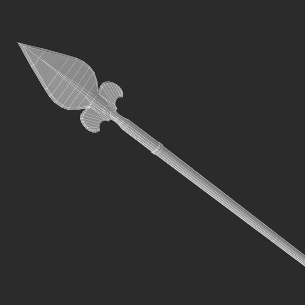 3d old worn french polearm model