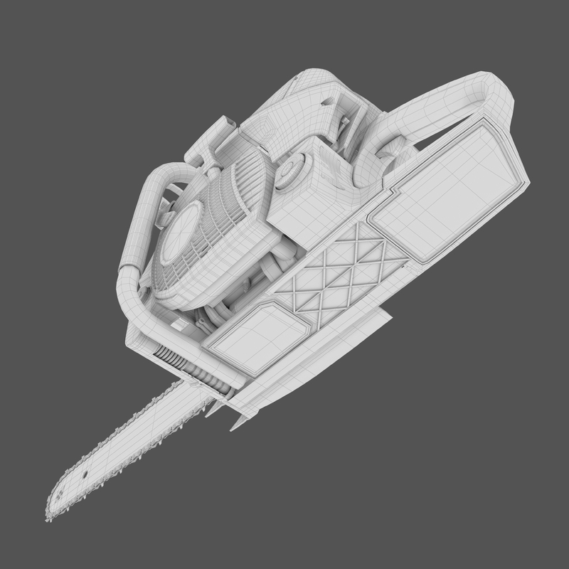saw chain chainsaw 3d model