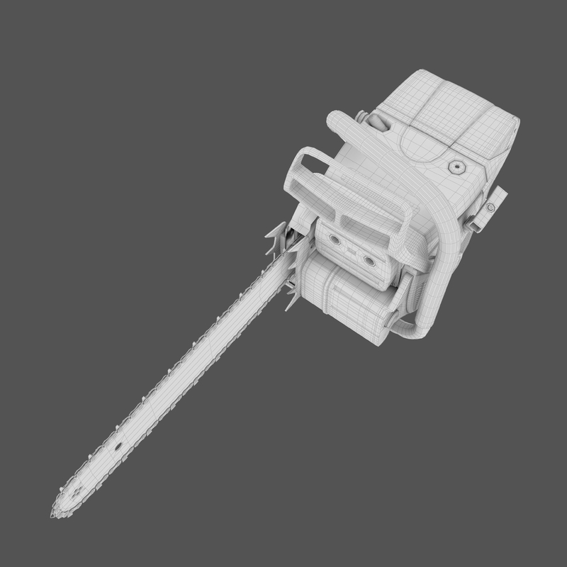 saw chain chainsaw 3d model