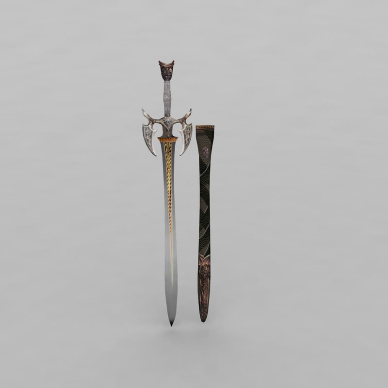 3d model sword modelled