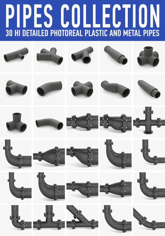 pipes collected 3d model