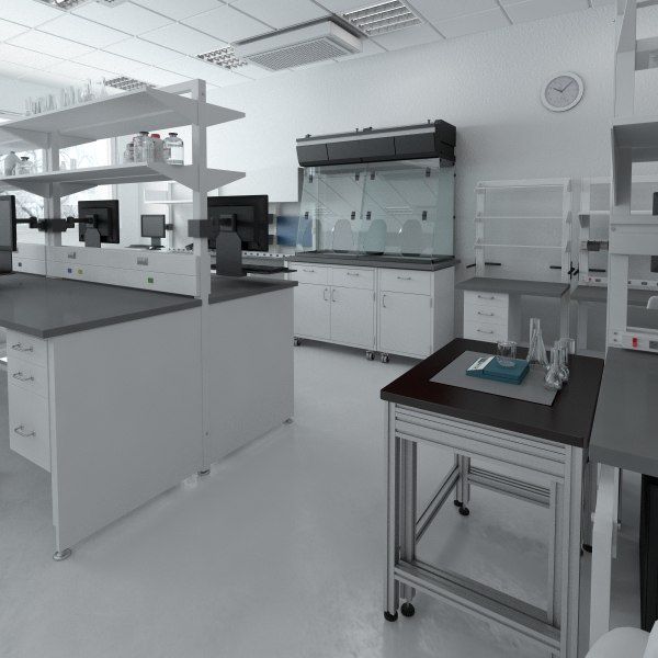 3d scene big hd laboratory