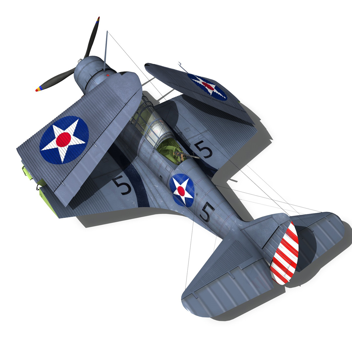 douglas tdb-1 devastator bomber 3d model