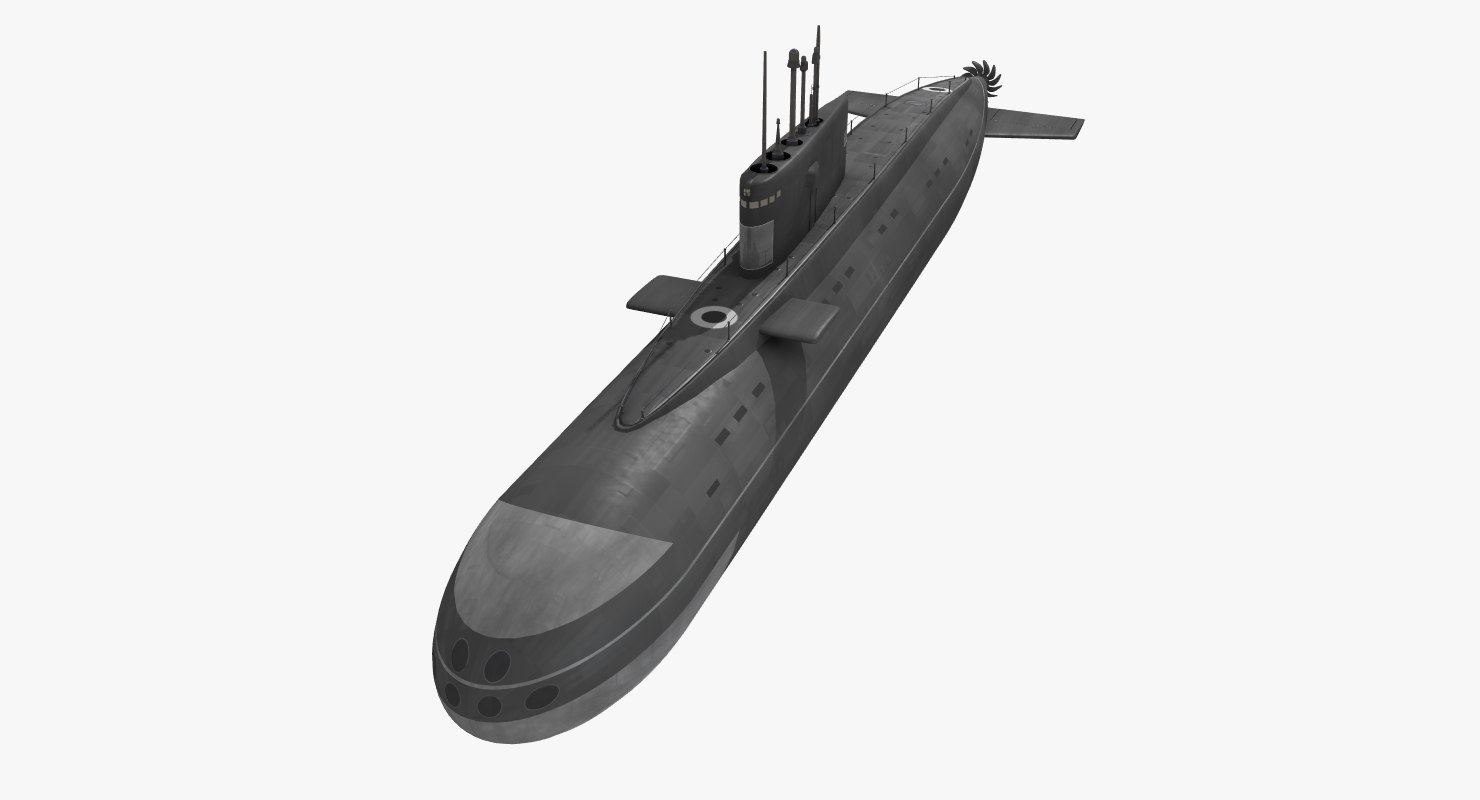 3d model kilo class submarine iran