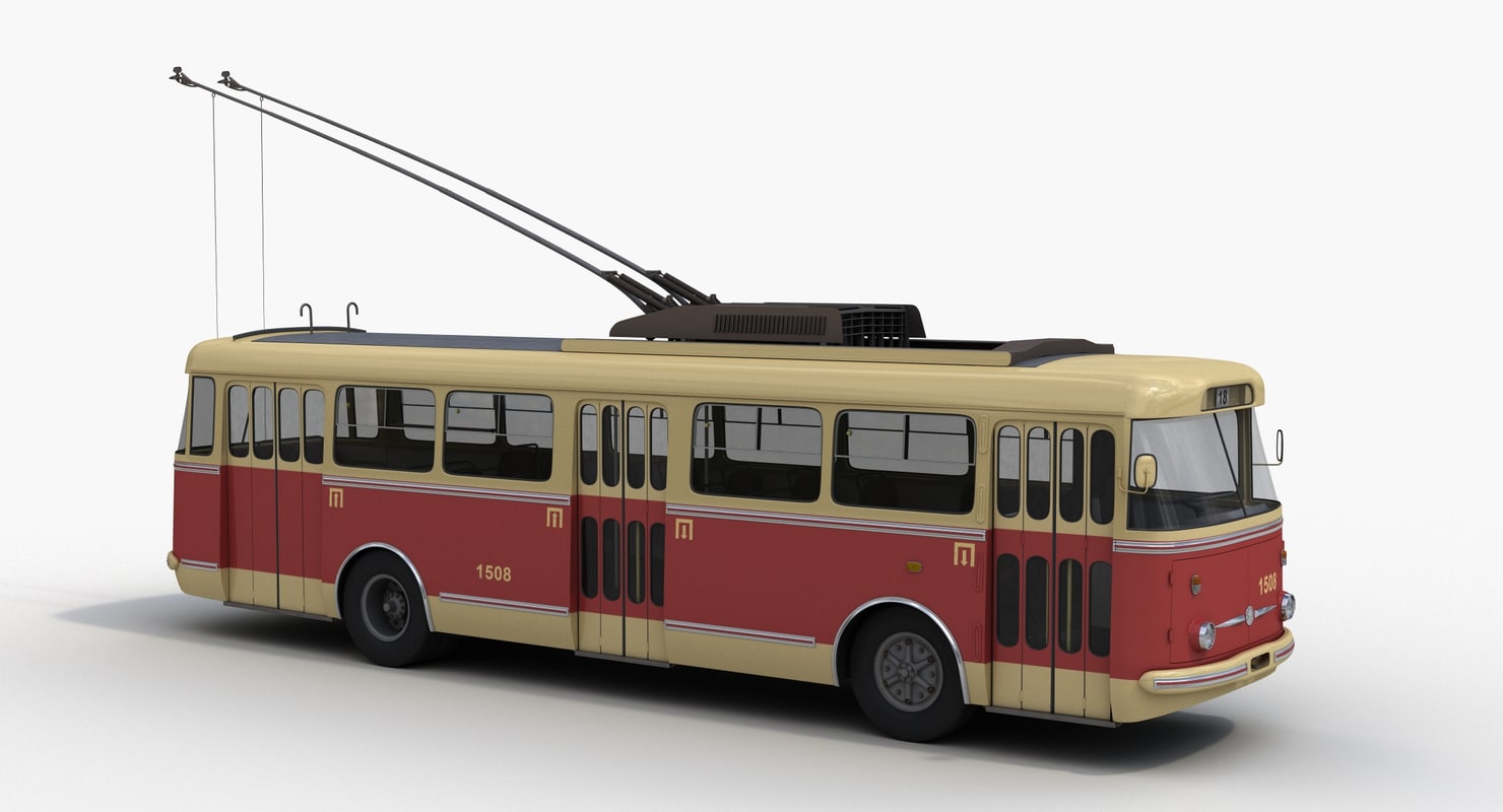 3d model skoda 9tr trolleybus trolley