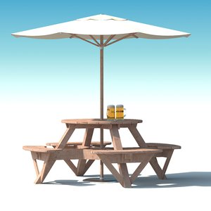 3D model cartoon picnic table - TurboSquid 1150171