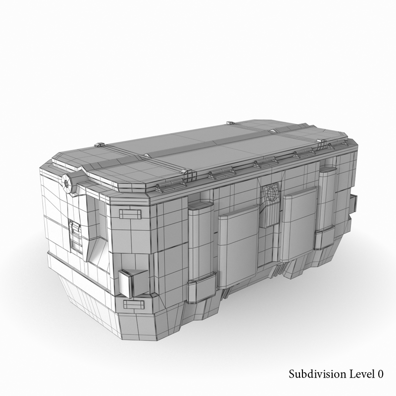 3d container box model