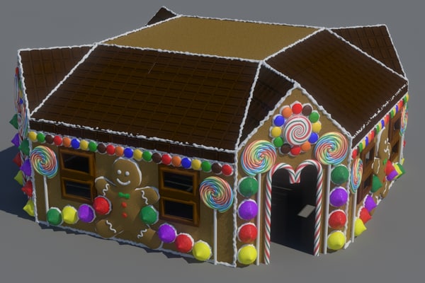 gingerbread house 3d 3ds
