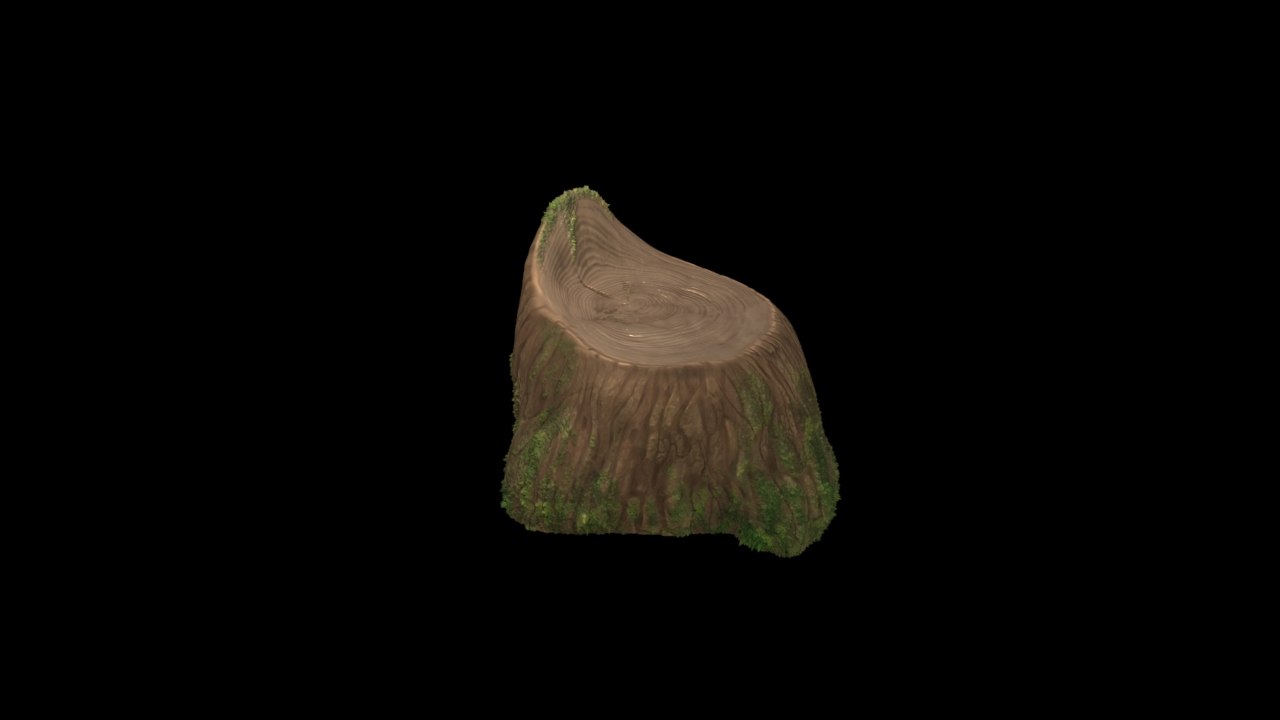 3d cartoon toon stump