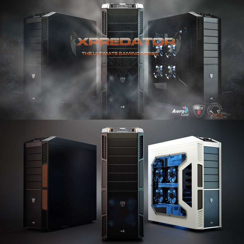 3d pc case aerocool xpredator model