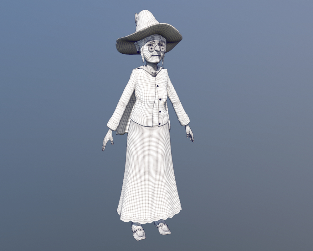 3d cartoon witch