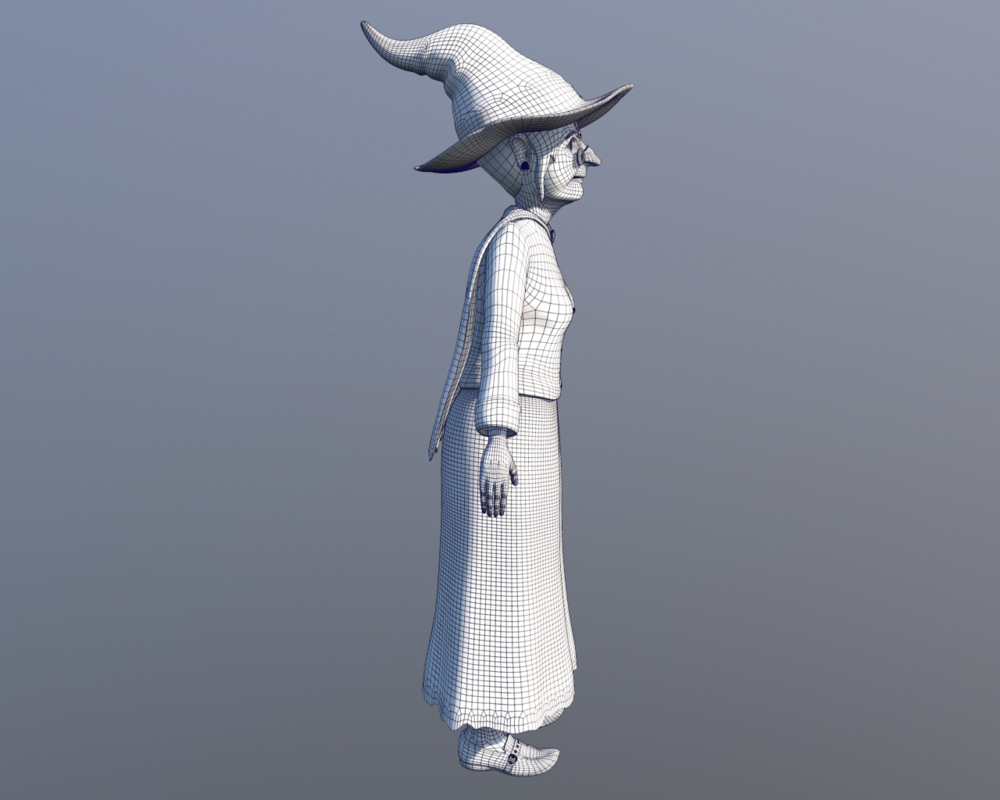 3d cartoon witch