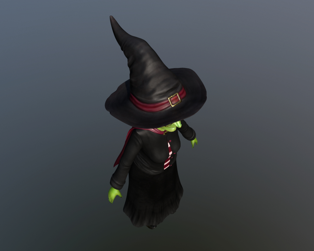 3d cartoon witch