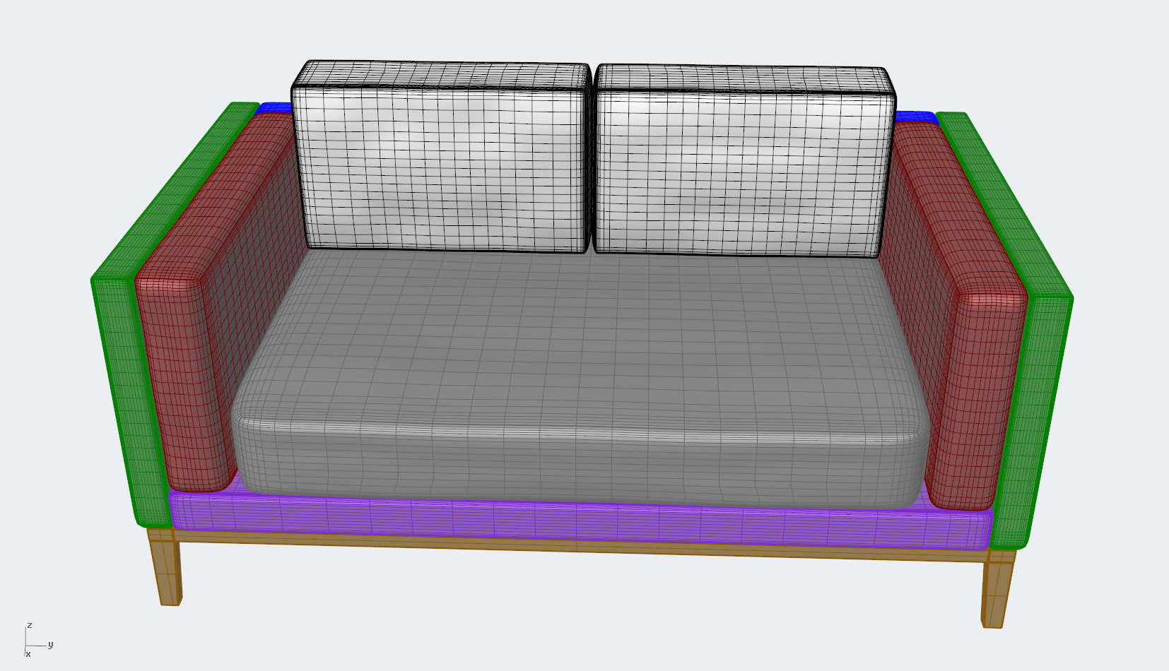 3d obj sofa rhino
