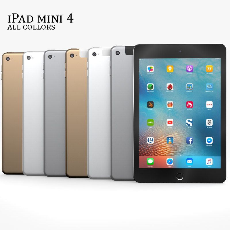 ipad mini 4 3d model