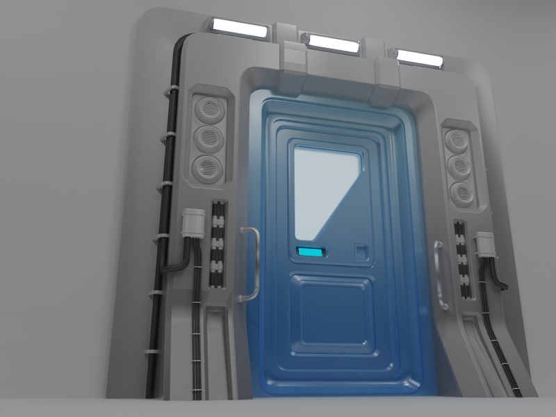 3d sci-fi door 03