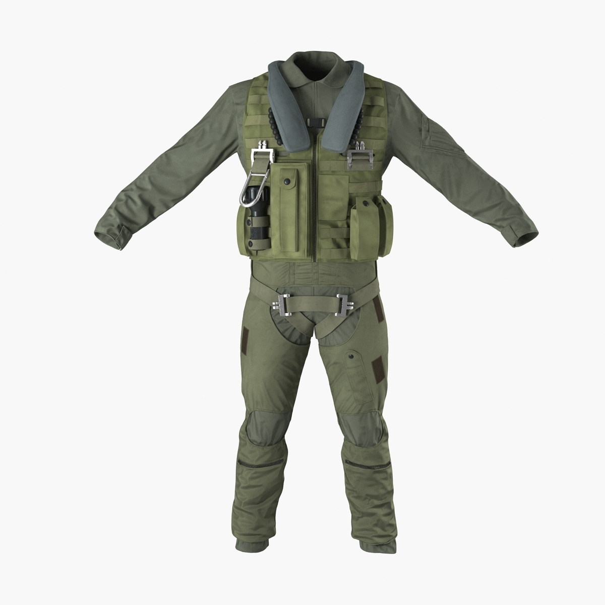 Uniforme de piloto de caça a jato militar dos EUA Modelo 3D ...