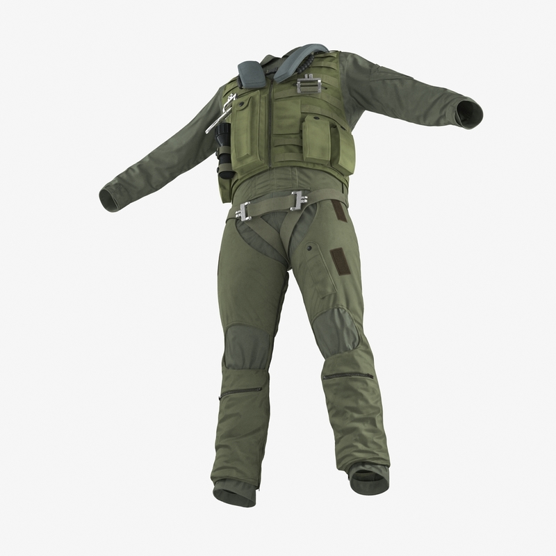 military jet fighter pilot 3d obj
