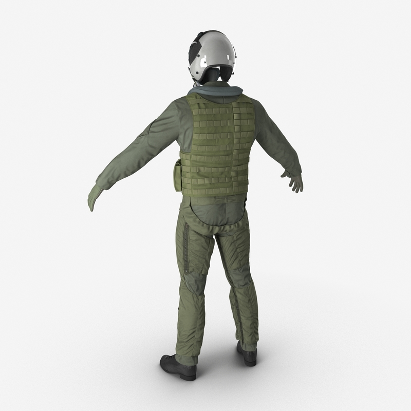 military jet fighter pilot 3d c4d
