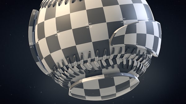 3d model baseball ball concept