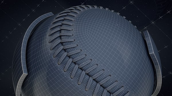 3d model baseball ball concept