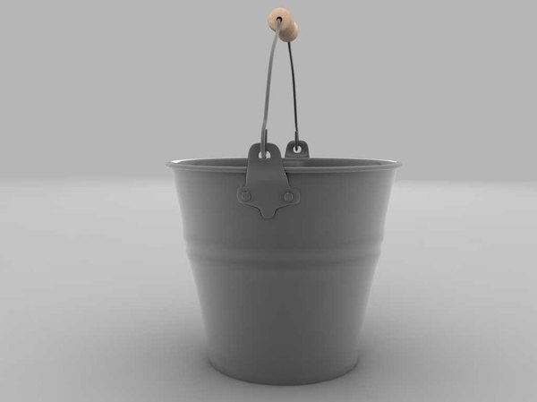 3d model bucket modeled