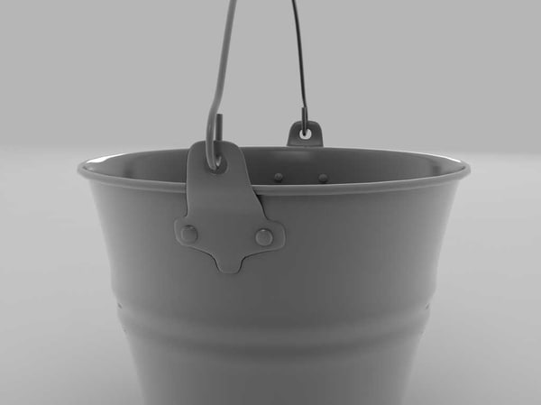 3d model bucket modeled