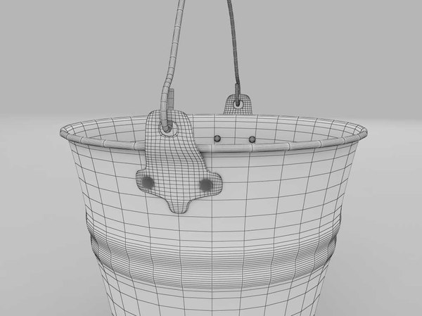 3d model bucket modeled
