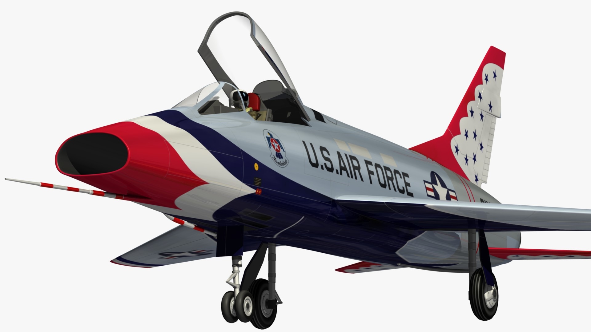 3d model north american thunderbirds
