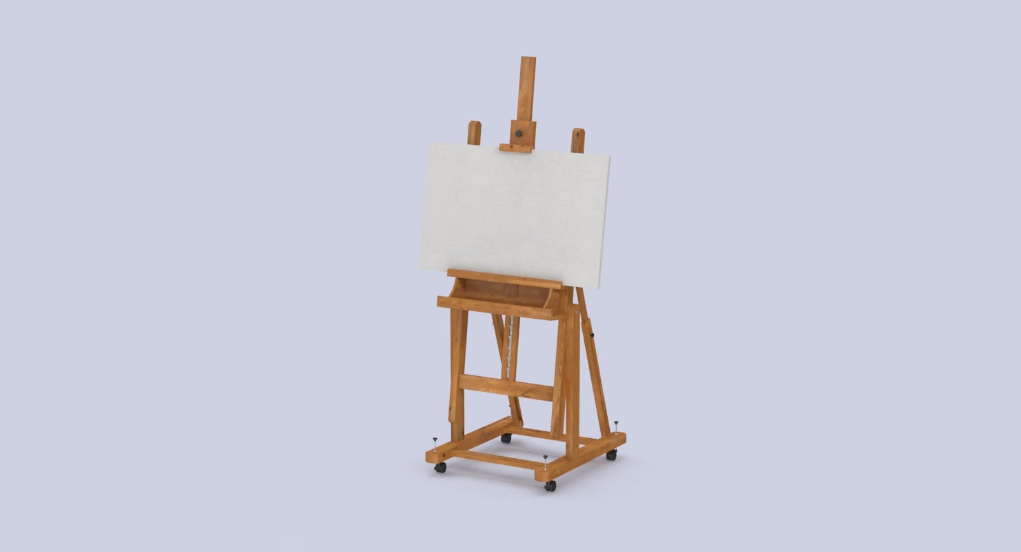3d model artist easel