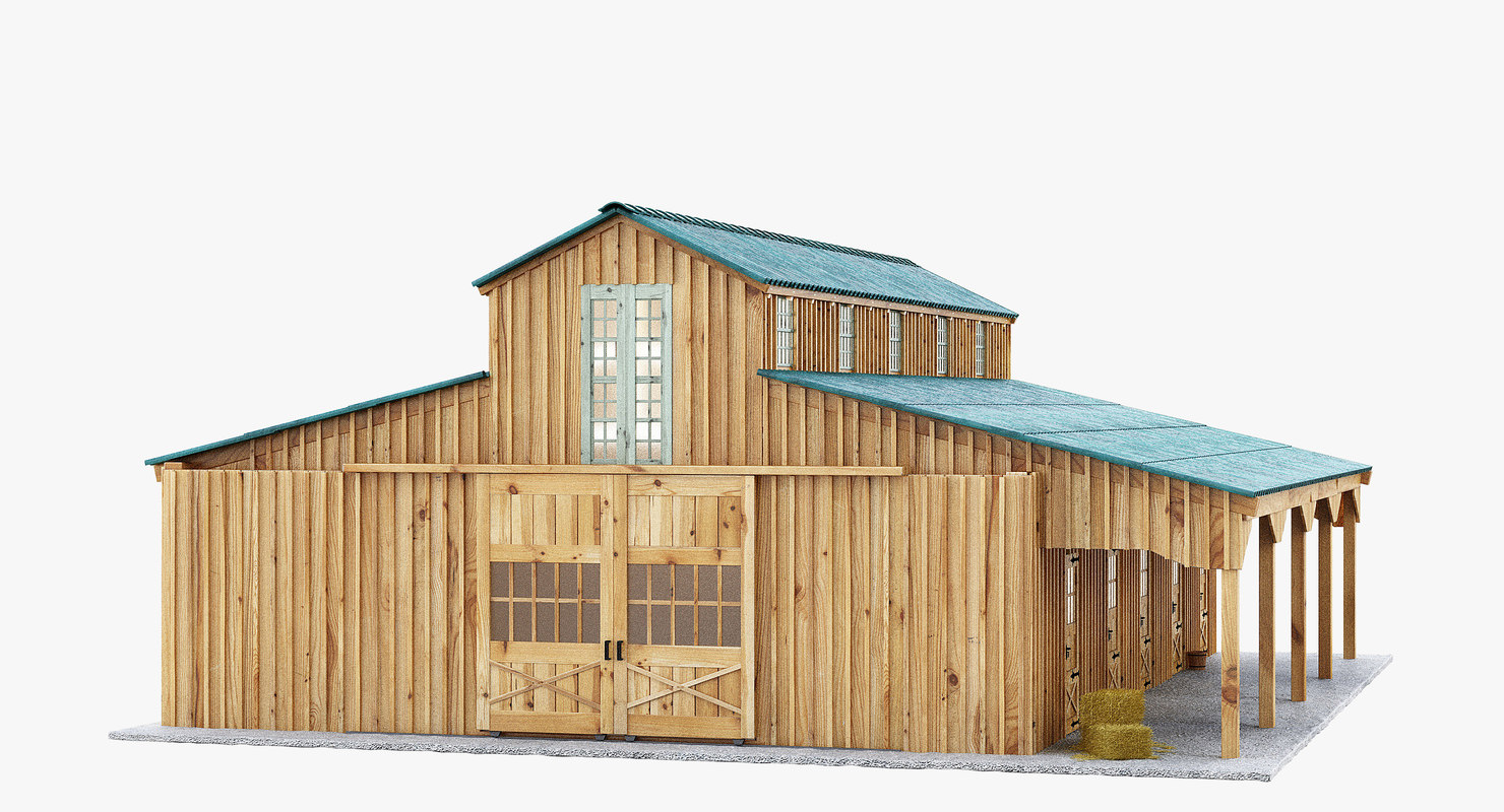 horse stable 3d model