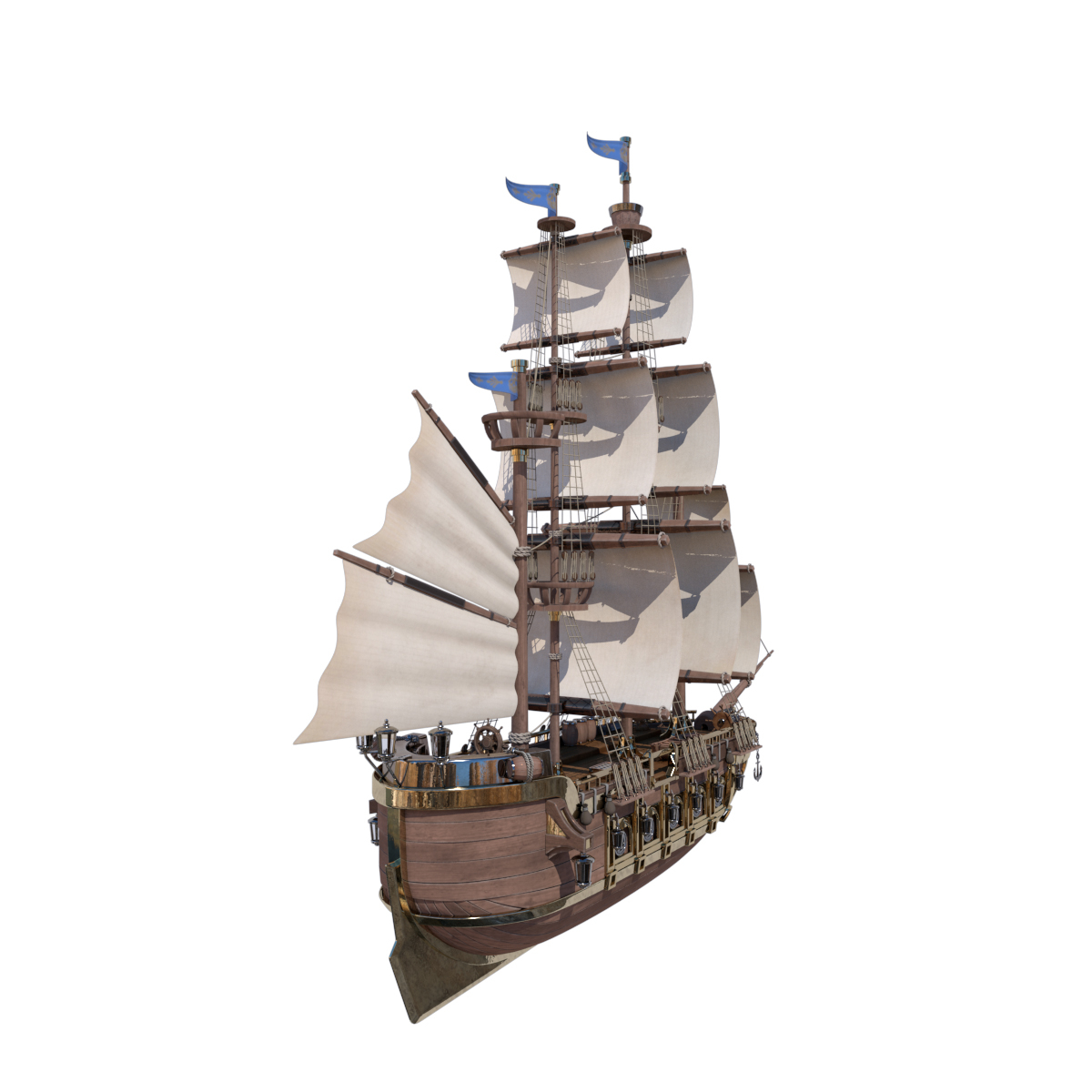 realistic ship 3d model