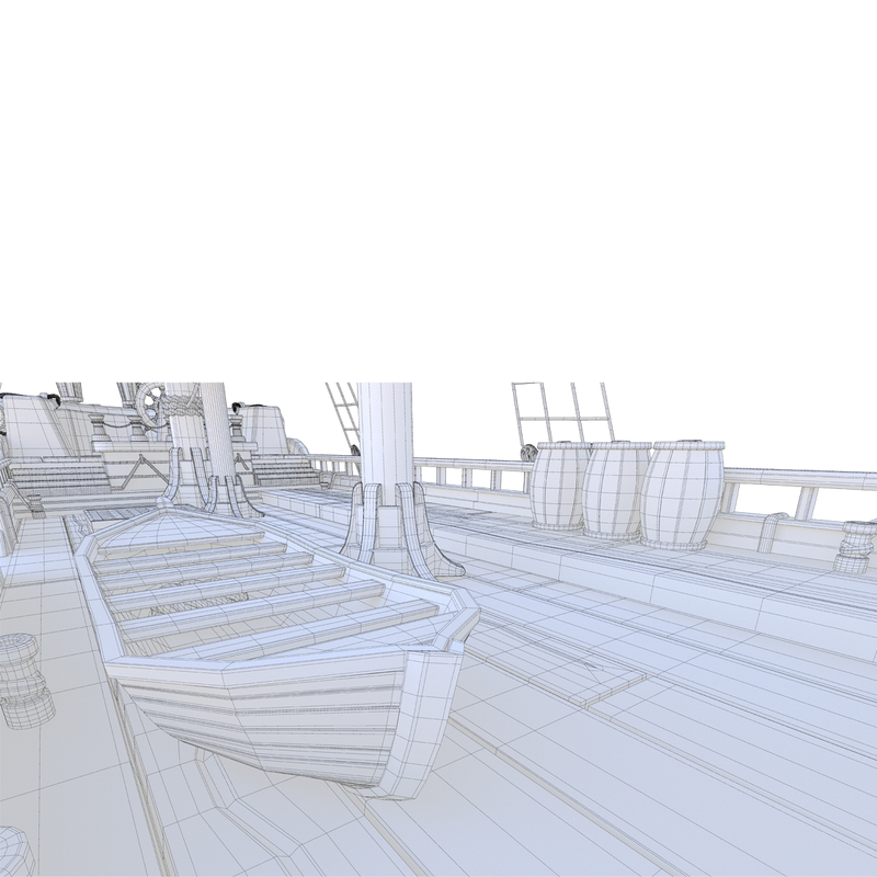 realistic ship 3d model