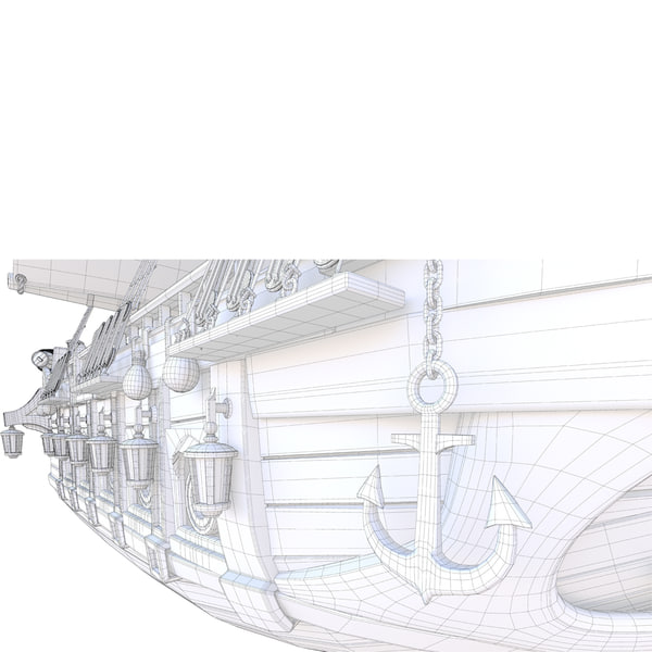 realistic ship 3d model