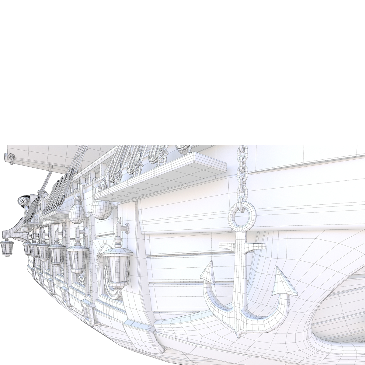 realistic ship 3d model