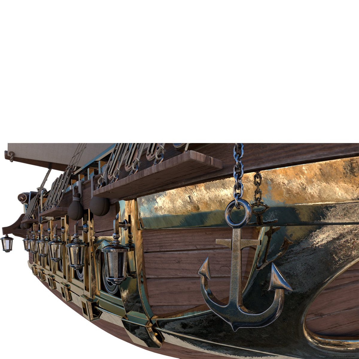 realistic ship 3d model