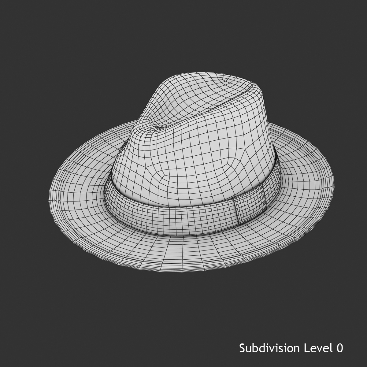 3d model panama hat