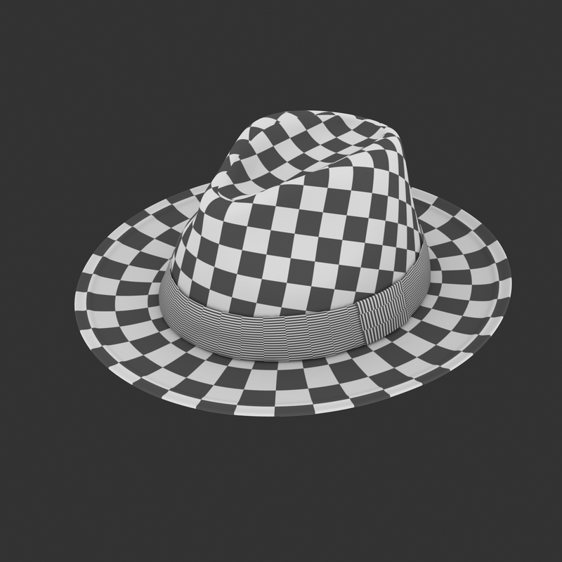 3d model panama hat