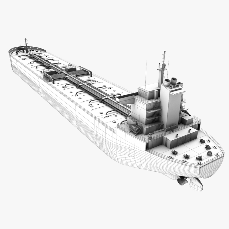 3d model realistic oil tanker