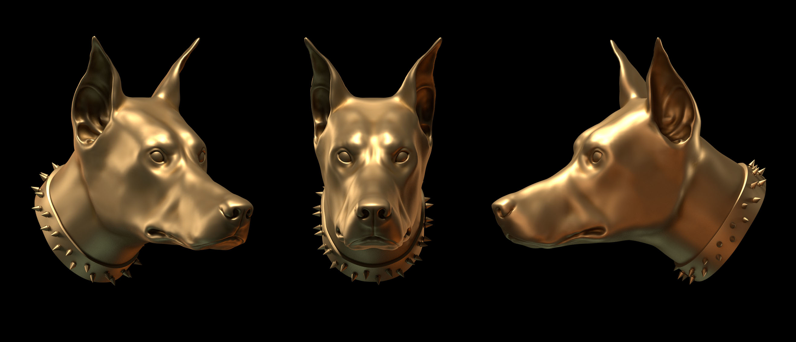 3d model dog head