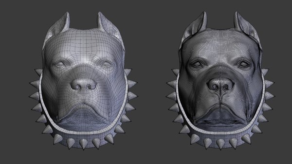 3d model dog head