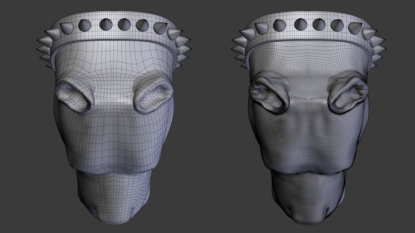 3d model dog head