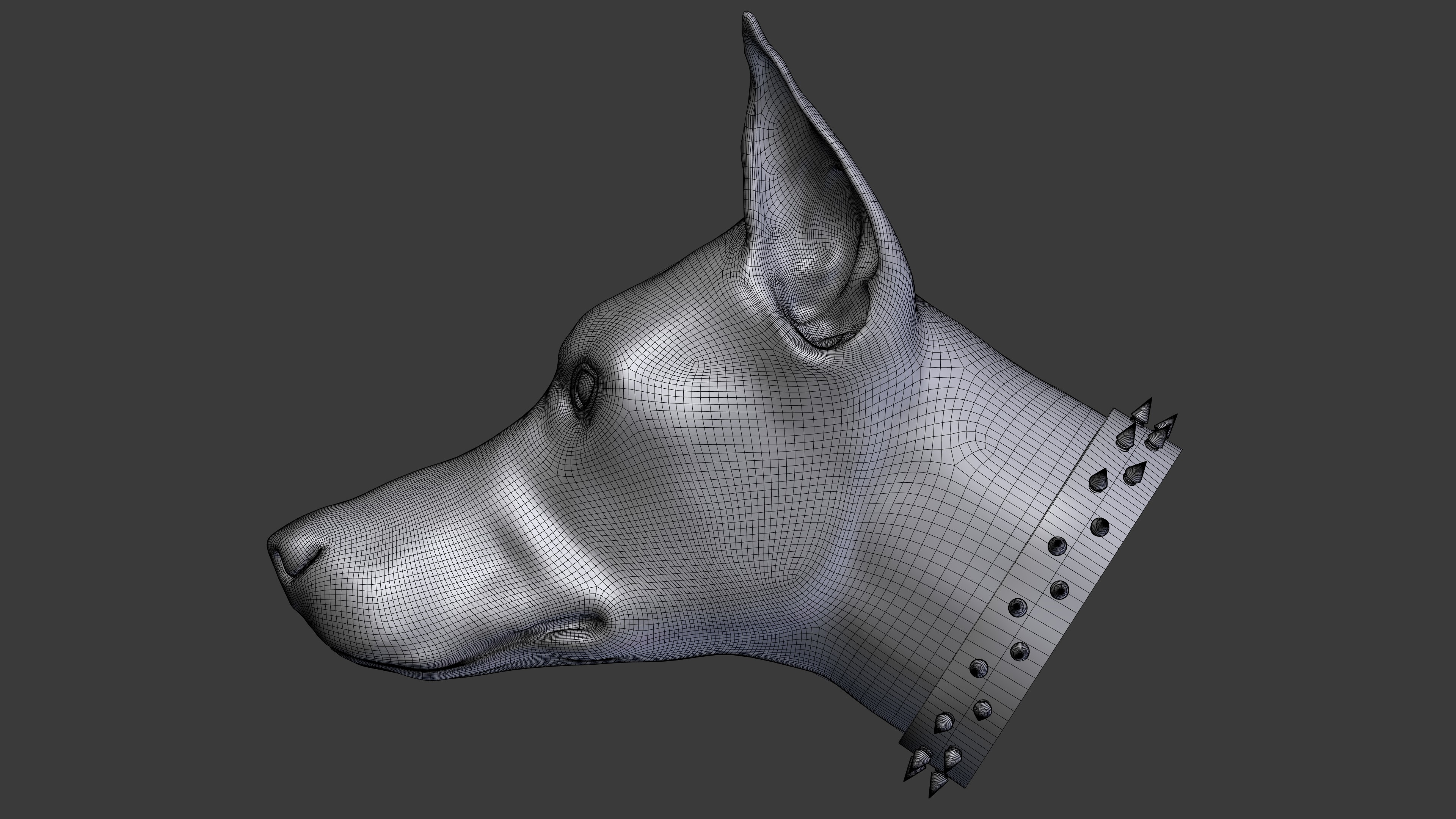 3d model dog head
