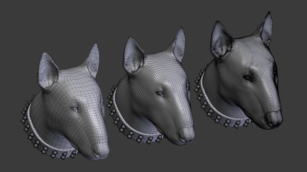 3d model dog head